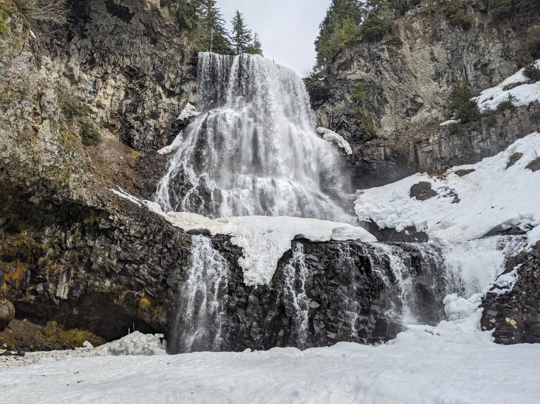 Snowshoeing to Alexander Falls - A walk and a lark
